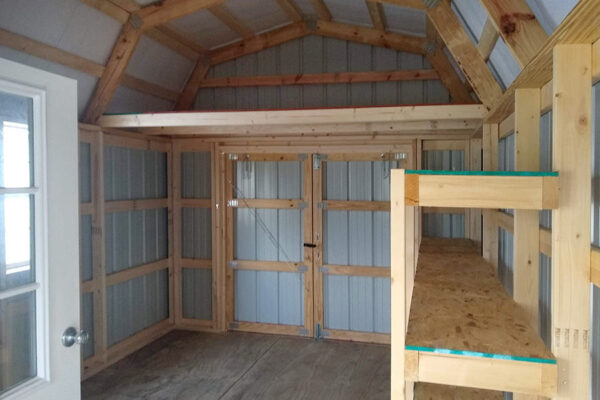 Side Lofted Cabin - Mountain View Barns